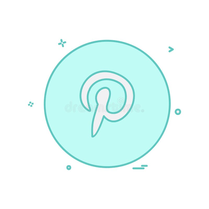 Pinterest Icon Design Vector Editorial Stock Photo - Illustration of ...