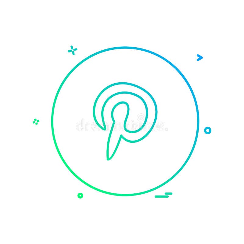 Pinterest Icon Design Vector Editorial Stock Photo - Illustration of ...