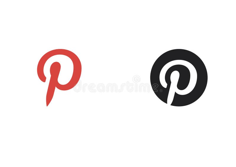 Pinterest Logo and Flat Icon - Social Network Site Editorial Image ...