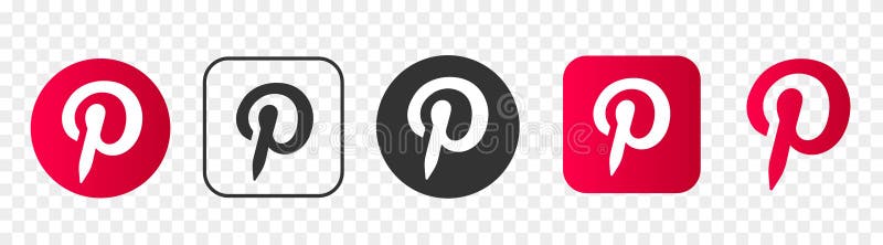 Pinterest Logo Isolated on Transparent Background Editorial Photography ...