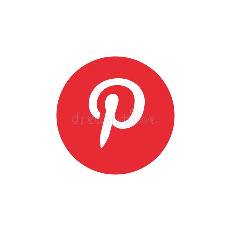 Icono Del Logotipo De Pinterest En Vector Social Rojo Del Elemento Del ...