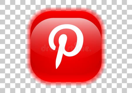 Pinterest red button editorial photo. Illustration of pinterest - 113084616