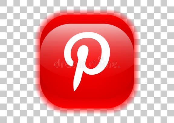 Pinterest red button editorial photo. Illustration of pinterest - 113084616