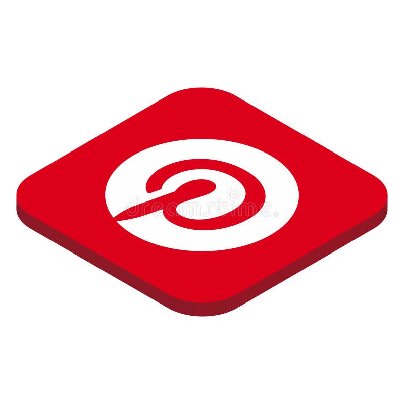 Pinterest Social Media App Icon Editorial Stock Photo - Illustration of ...