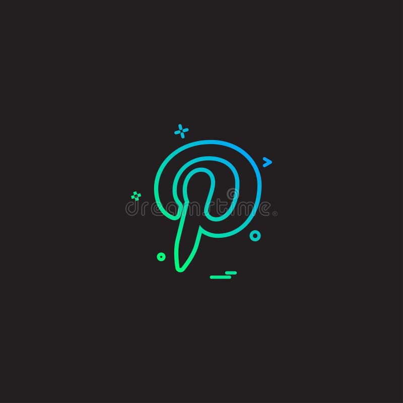 Pintrest Icon Design Vector Editorial Photo - Illustration of urban ...