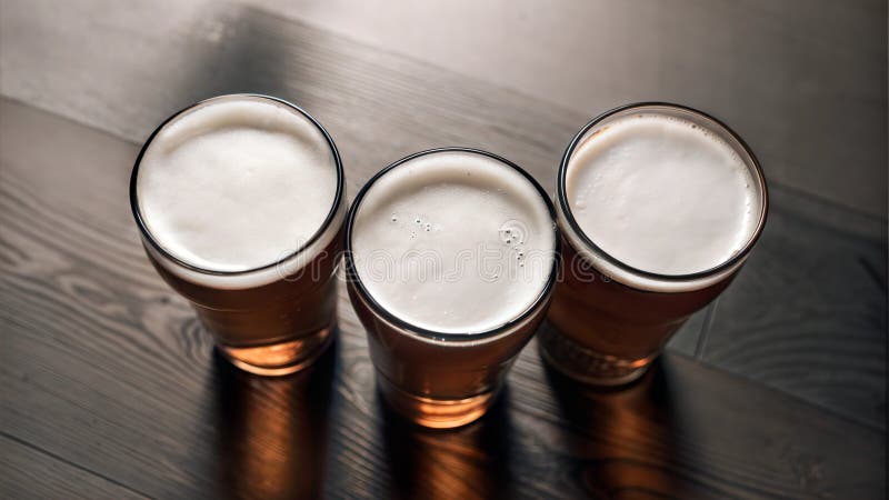 Pints of Beer at the Pub stock illustration. Illustration of british ...