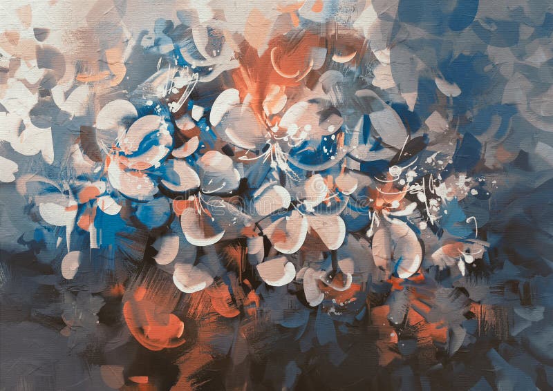 Pintura Abstracta De Las Flores Stock de ilustración - Ilustración de ...