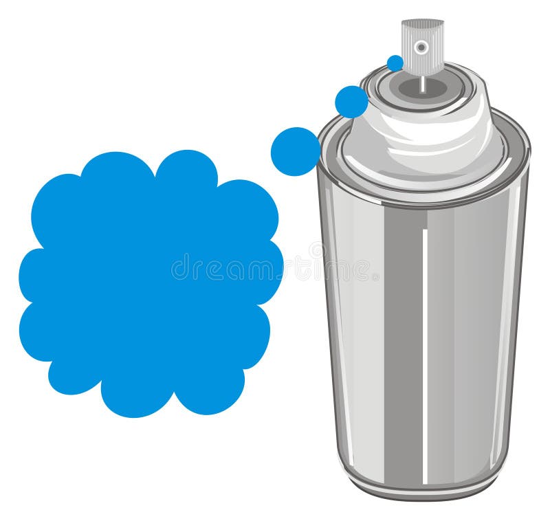 Pintura De Espray Y Color Azul Stock de ilustración - Ilustración de ...