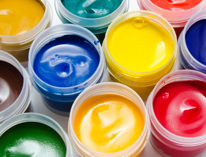 Escova De Pintura Do Guache Isolada Em Um Branco Foto de Stock - Imagem ...