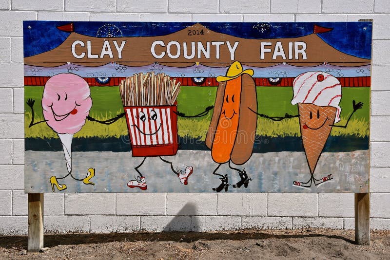 Pintura E Propaganda De Clay County Fair Fotografia Editorial - Imagem ...