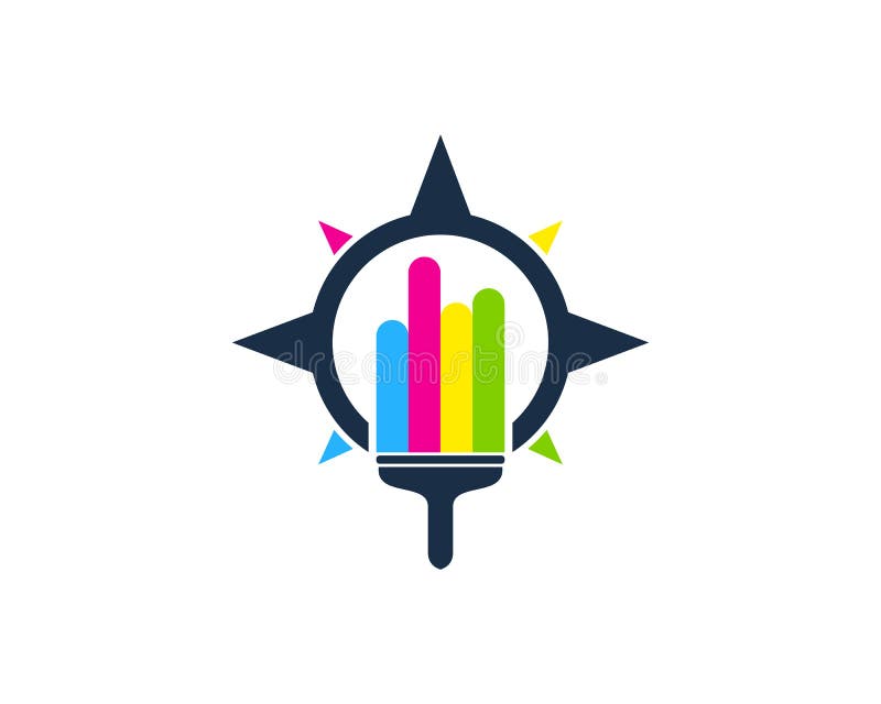 Pintura Logo Icon Design Do Sentido Ilustração do Vetor - Ilustração de ...