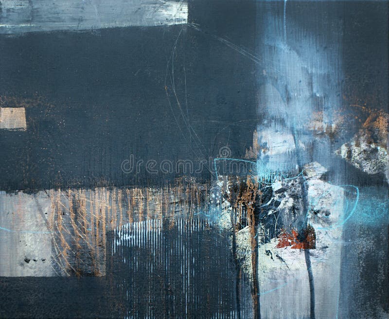 Pintura moderna imagen de archivo. Imagen de autor, azul - 80336649