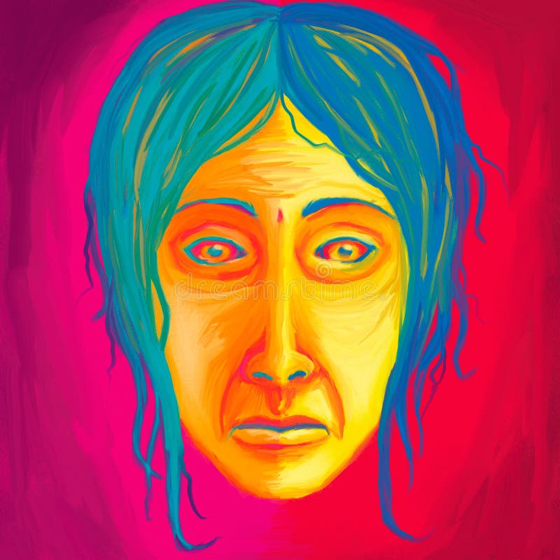 Pintura morosa de la cara stock de ilustración. Ilustración de ...