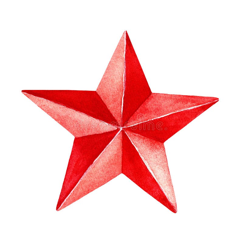 Sola Estrella Del Color Rojo Imagen de archivo - Imagen de diseñador ...