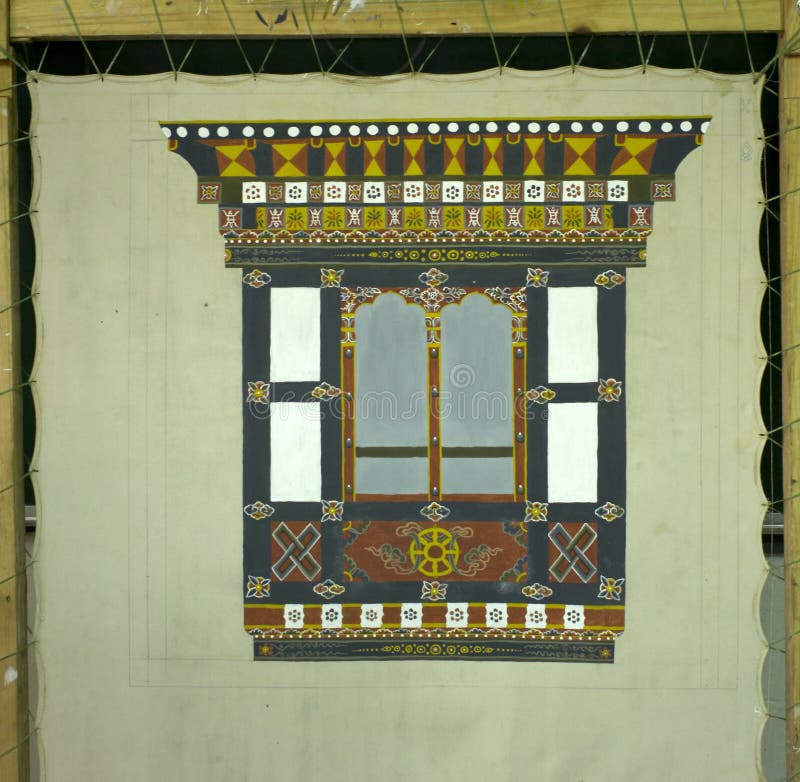 Pintura Tradicional De La Fachada Foto de archivo - Imagen de asia ...