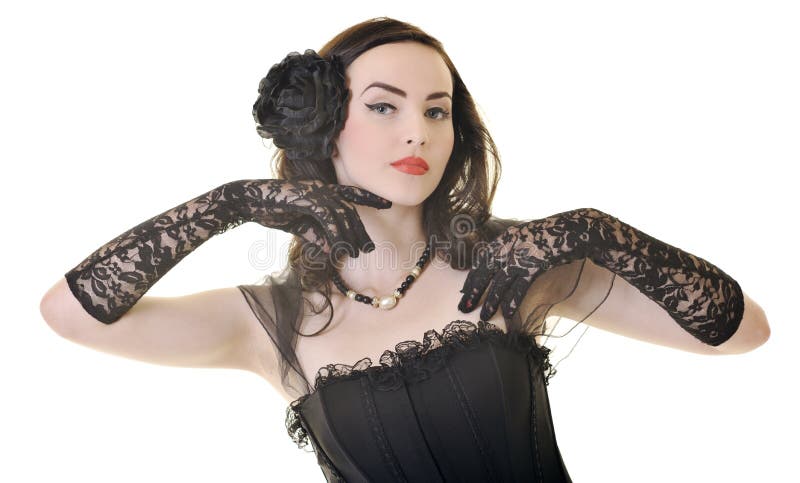 Pinup fashion stock image. Image of girl, white, dress - 14667007