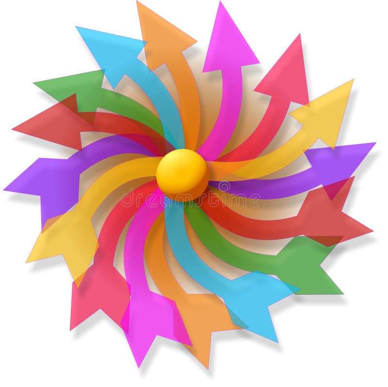 Pinwheel stock illustration. Illustration of pinwheel, decision - 519103