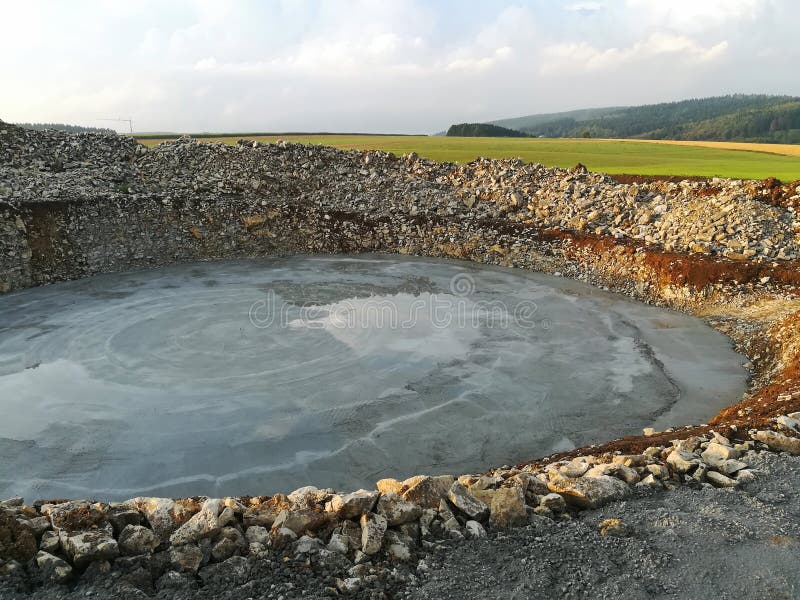 Pinwheel Concrete Foundation Stock Image - Image of pinwheelconcrete ...