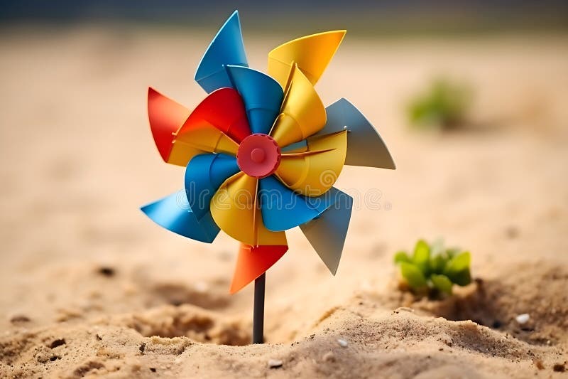 Colourful Pinwheel Set on White Background Stock Vector - Illustration ...