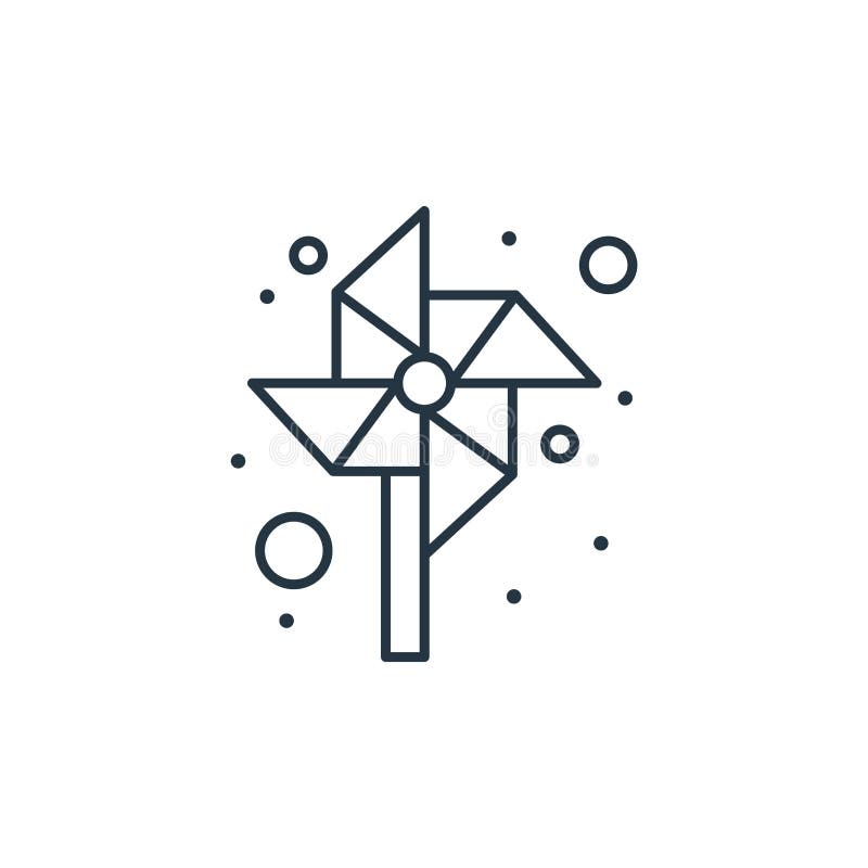 Pinwheel Vector Icon. Pinwheel Editable Stroke. Pinwheel Linear Symbol ...