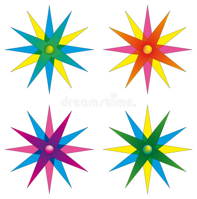 Pinwheels stock vector. Illustration of four, game, purple - 13227369