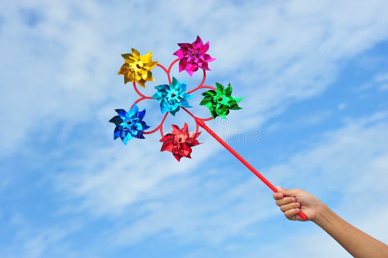 Pinwheels stock photo. Image of rotation, blue, blow - 17566318