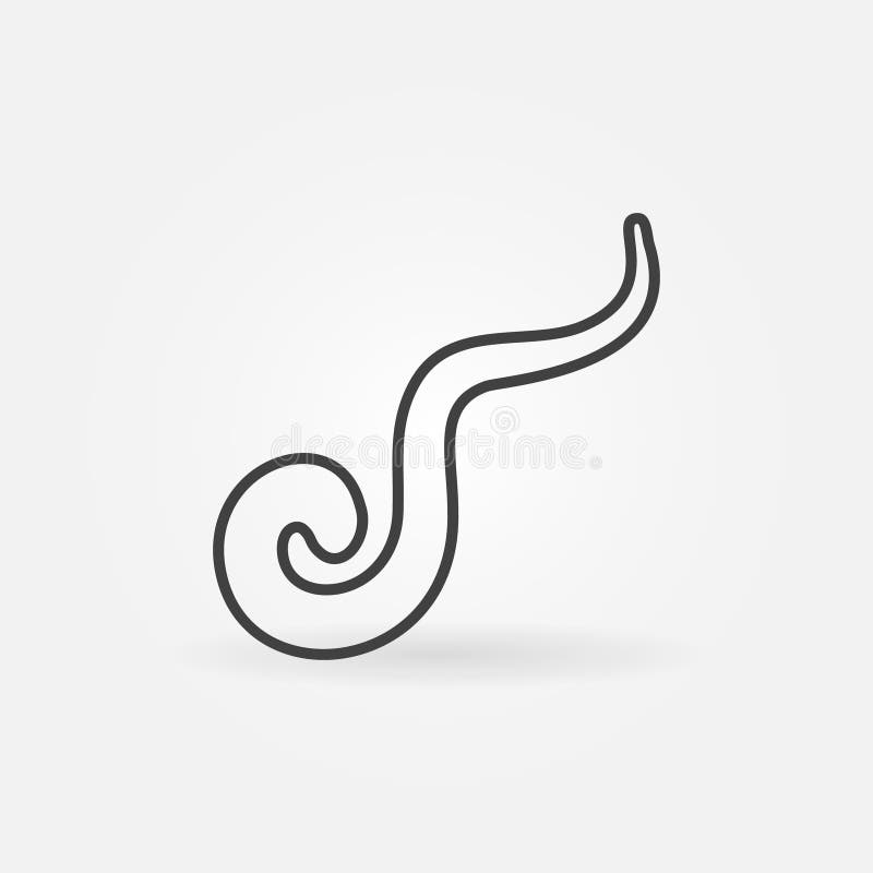 Pinworm Vector Concept Simple Icon in Outline Style Stock Vector ...