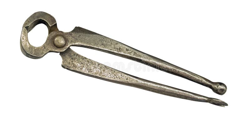 Pinze D'annata Isolate Su Fondo Bianco Vecchie Pinze Del Metallo ...