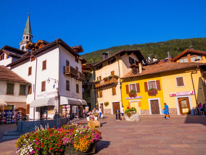 Pinzolo, Italy editorial photography. Image of cross - 159879197