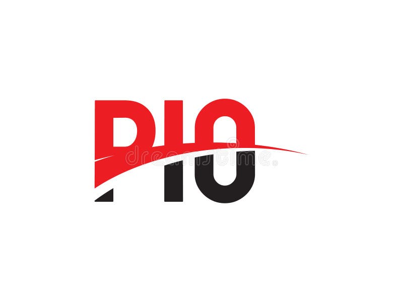 PIO Letter Initial Logo Design Vector Illustration Stock Vector ...