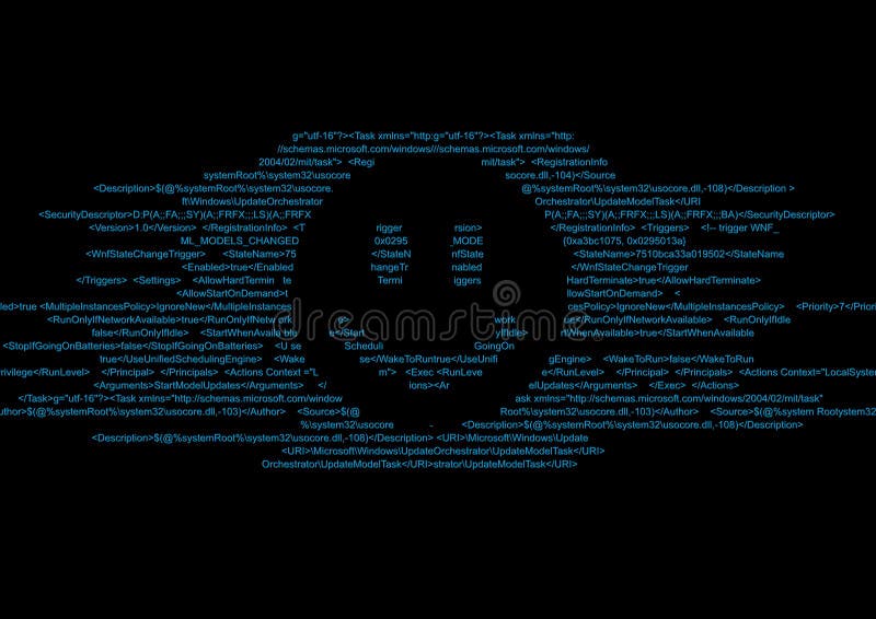 Pioctogram of a Smiley Face in Code Stock Illustration - Illustration ...