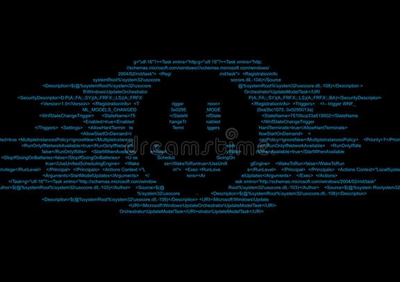 Pioctogram of a Smiley Face in Code Stock Illustration - Illustration ...