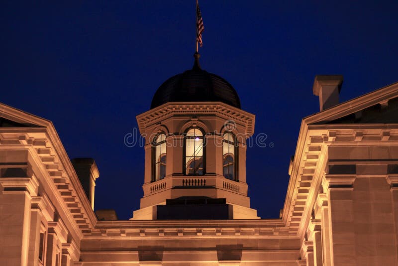 Pioneer Courthouse at Night Stock Image - Image of multnomah, federal ...