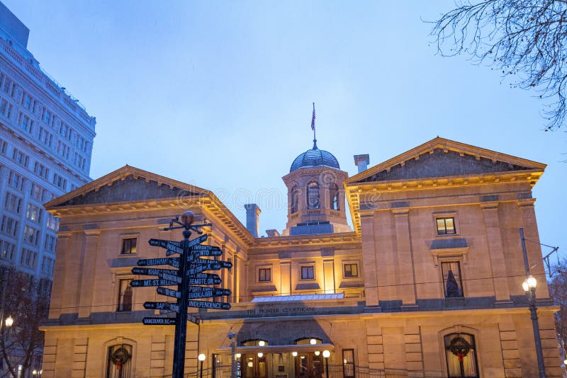Courthouse in Snow editorial photo. Image of built, beers - 51069571