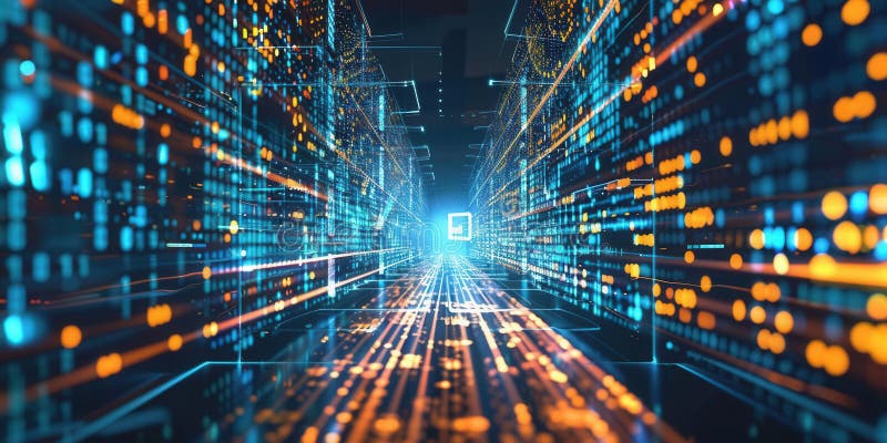 Pioneering the Future. Big Data Analysis Concept Stock Illustration ...