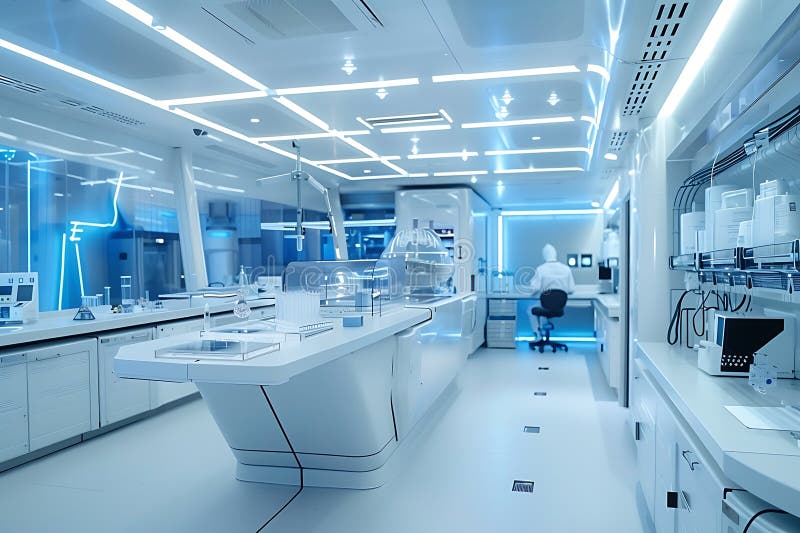 Pioneering Future Technology Labs with Groundbreaking Equipment and Design Stock Illustration ...