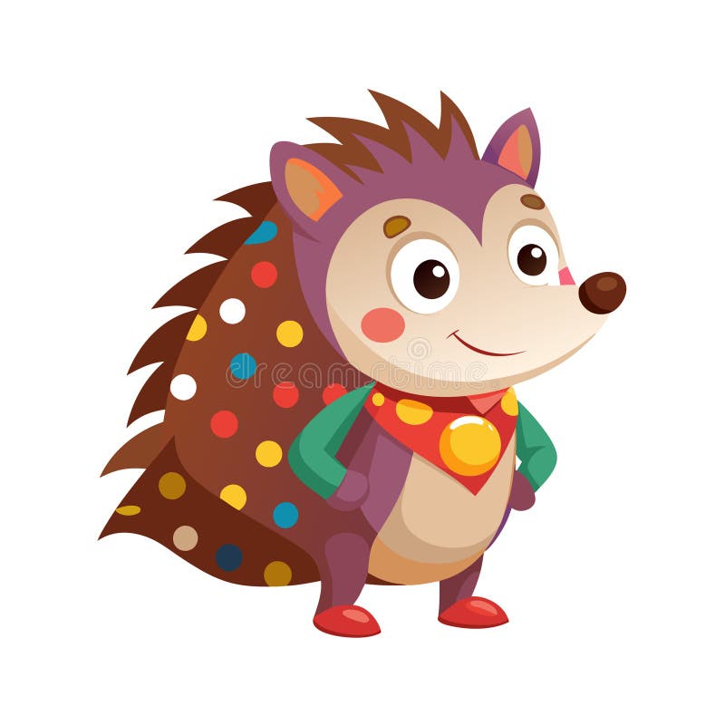 Pip the Polka Dot Hedgehog Fun Illustration Stock Vector - Illustration ...