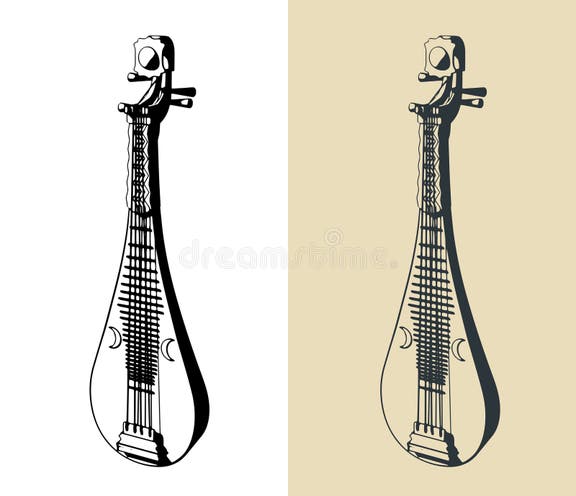 Pipa Chinese String Instrument Stock Vector - Illustration of culture ...
