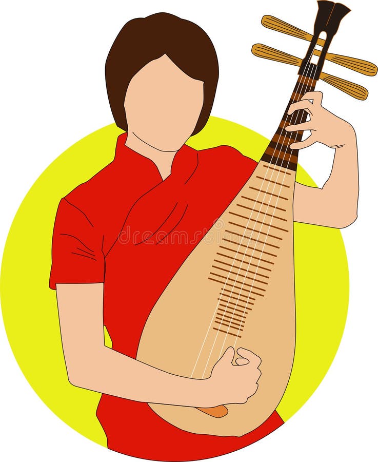 Pipa Music Flat Vector Illustration Stock Vector - Illustration of ...
