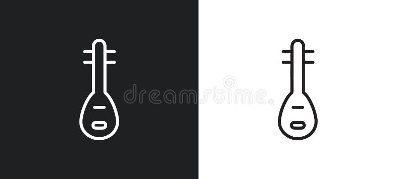 Pipa Outline Icon in White and Black Colors. Pipa Flat Vector Icon from ...