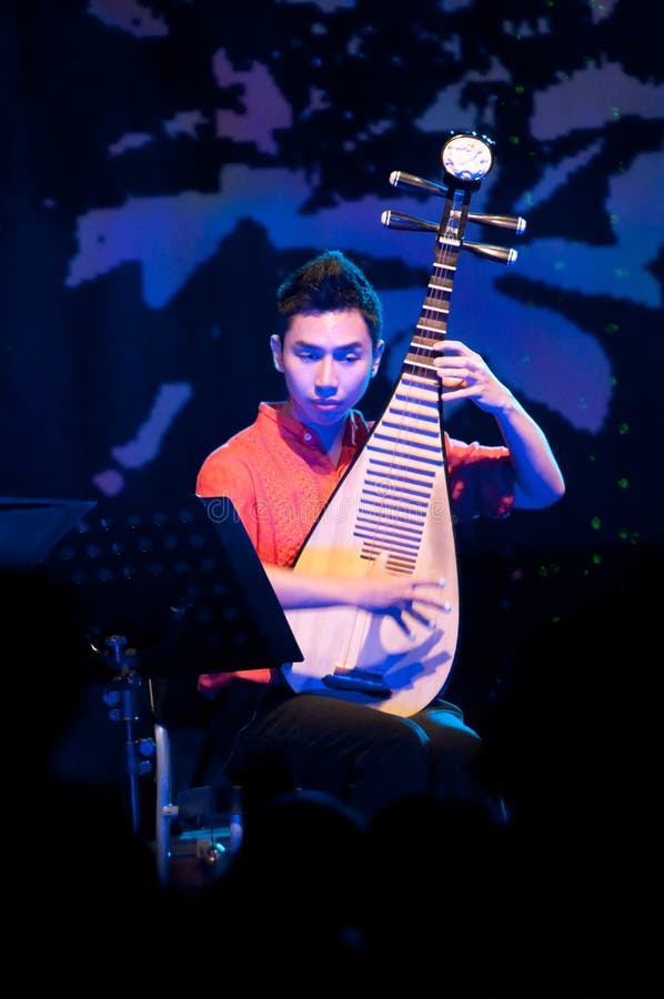 Play Chinese Musical Instrument Pipa Stock Photo - Image of asia ...