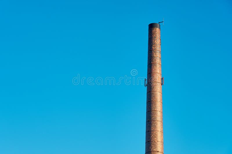 Pipe against a blue sky. stock photo. Image of white - 121231810