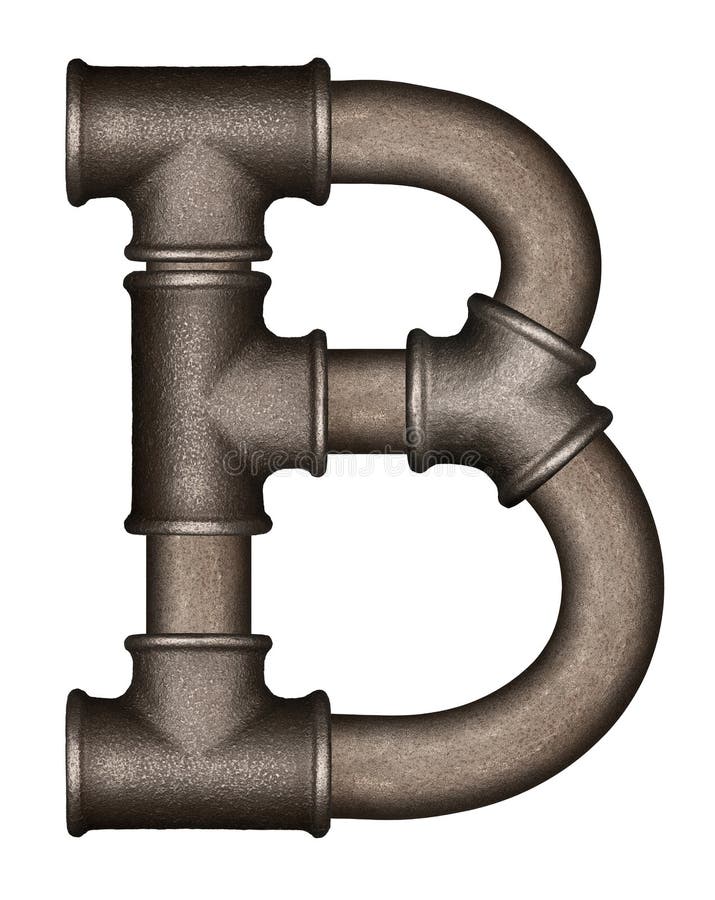 Pipe alphabet letter stock photo. Image of rust, industry - 86287978