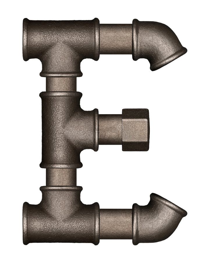Pipe alphabet letter stock photo. Image of rust, industry - 86287978