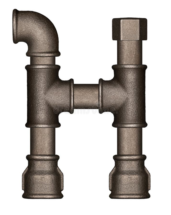 3d Black pipe font stock illustration. Illustration of isolated - 43041544