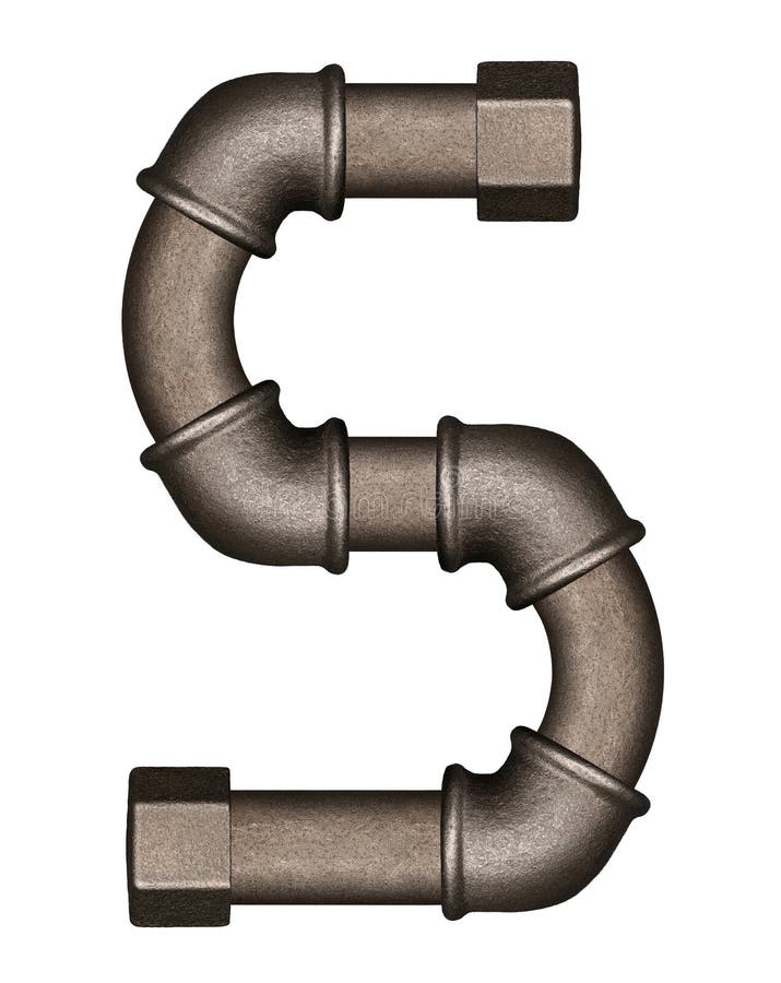 Pipe alphabet letter stock photo. Image of rust, industry - 86287978
