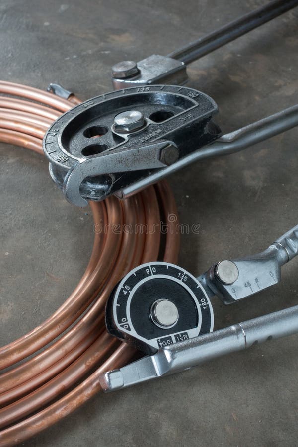 A Pipe Bender Tool for Copper Pipe Stock Photo - Image of bend, repair ...