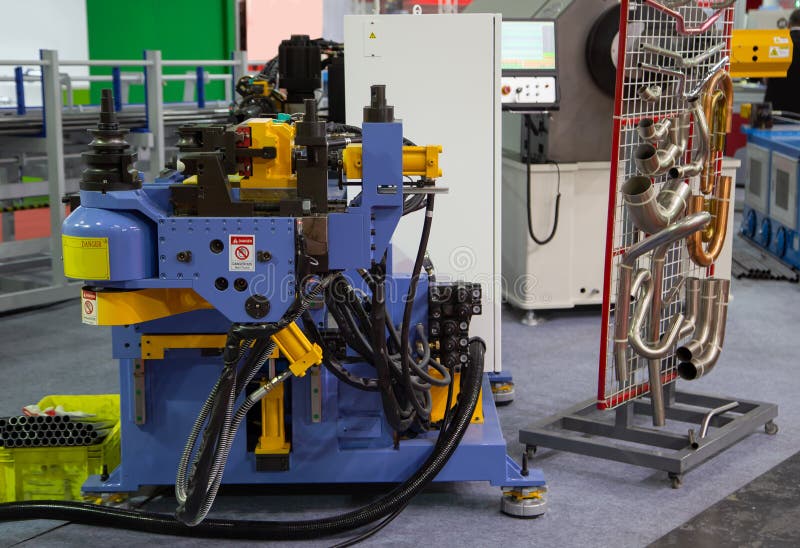 CNC 3D Pipe Bending Machine Stock Image - Image of metalwork ...
