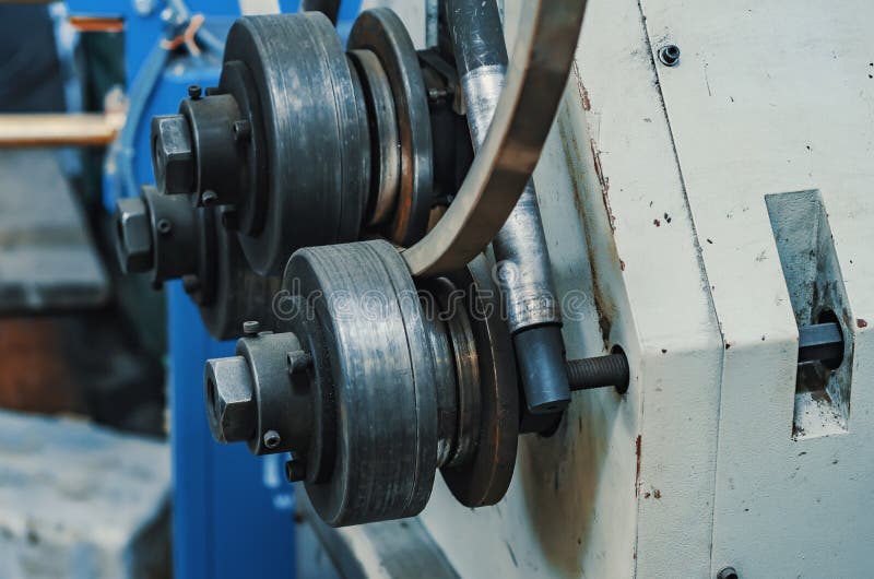 Pipe bending machine stock image. Image of moving, bend - 169682833