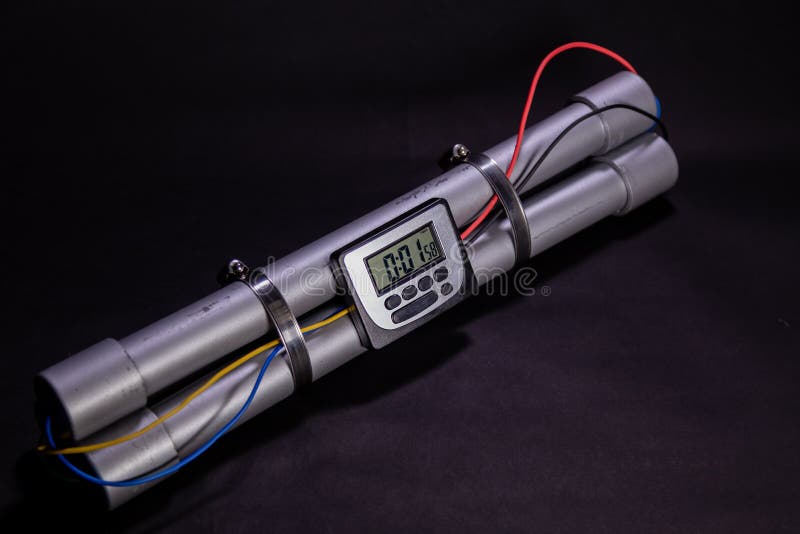 Timebomb made of dynamite stock photo. Image of fuse - 27808370